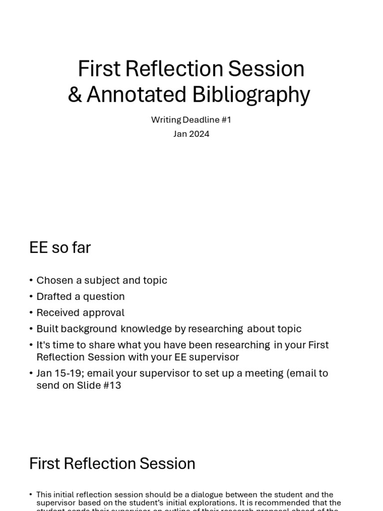 First Reflection Session Annotated Bibliography 2 | PDF | Bibliography ...