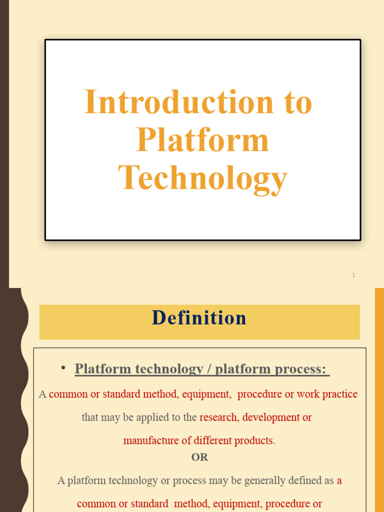 Platform Technology | PDF