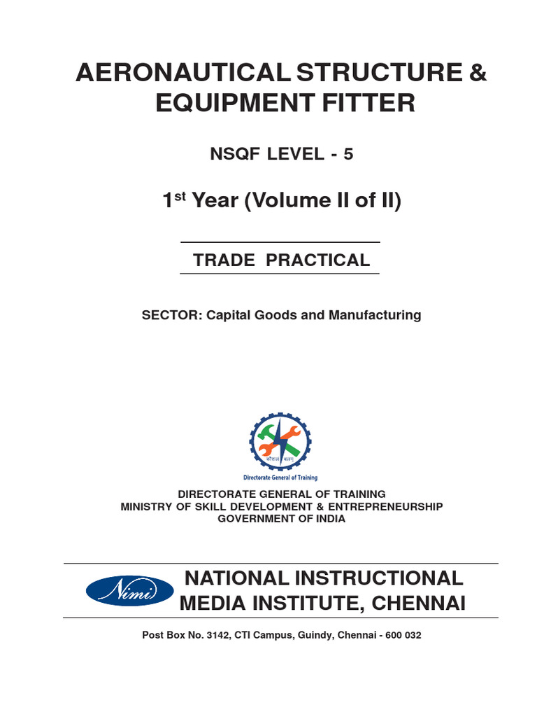 Aeronautical Structure & Equipment Fitter 1st Year Vol II of II TP ...