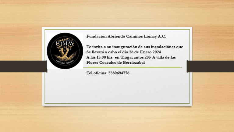 Invitación Lomay Ok | PDF