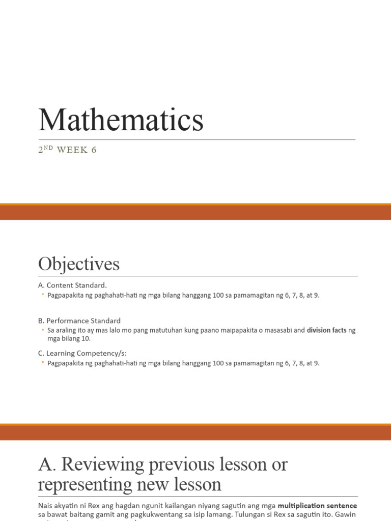 Mathematics COT Paghahatoi Hati | PDF