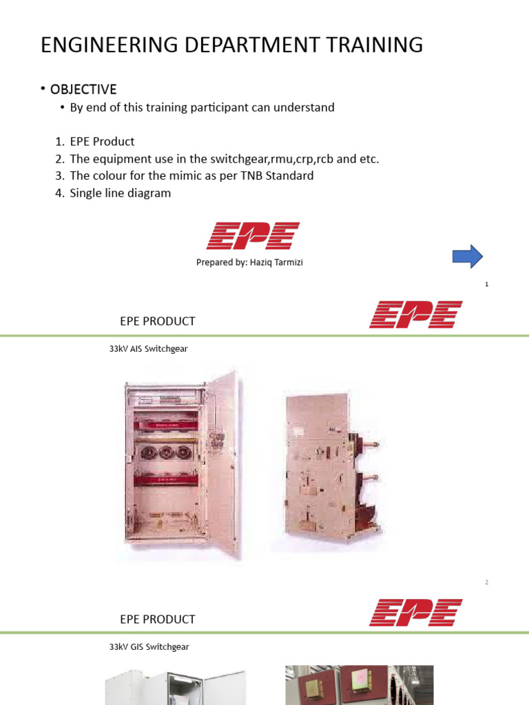 EPE Switchgear Training Overview | PDF | Electrical Substation ...