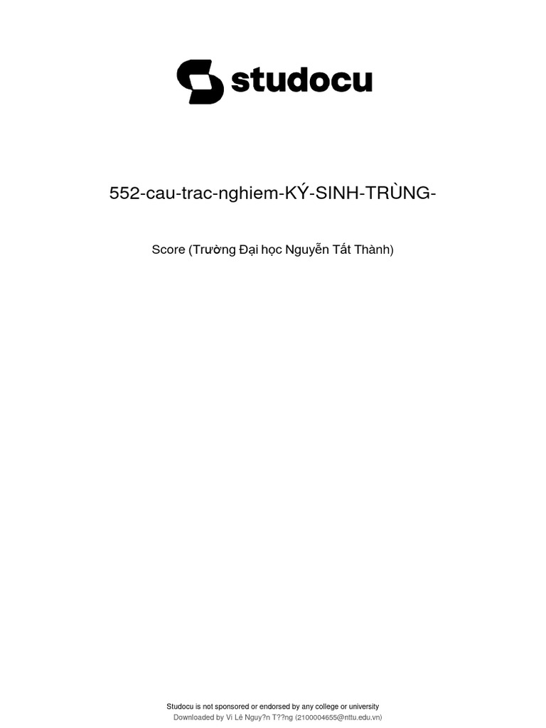Trắc nghiệm KST | PDF
