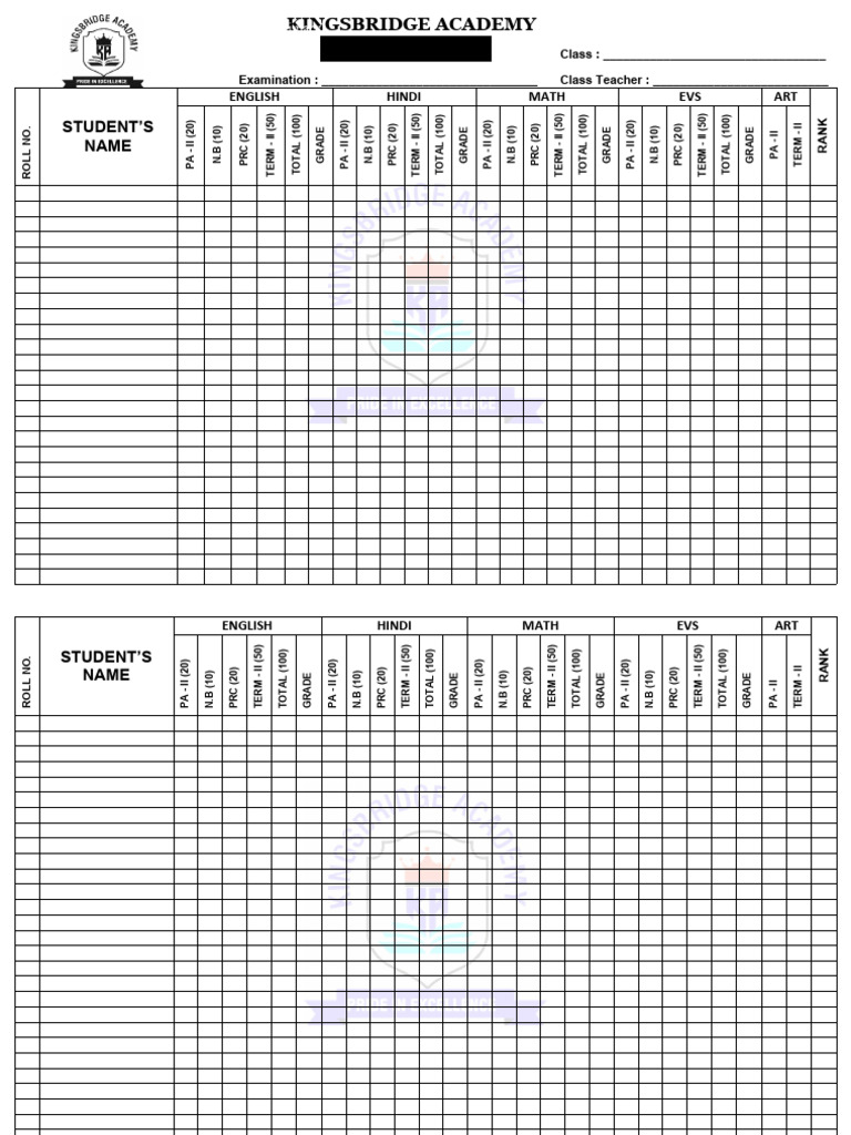 Tabulation Pre Primary Pa 2 | PDF | Educational Years | Schools