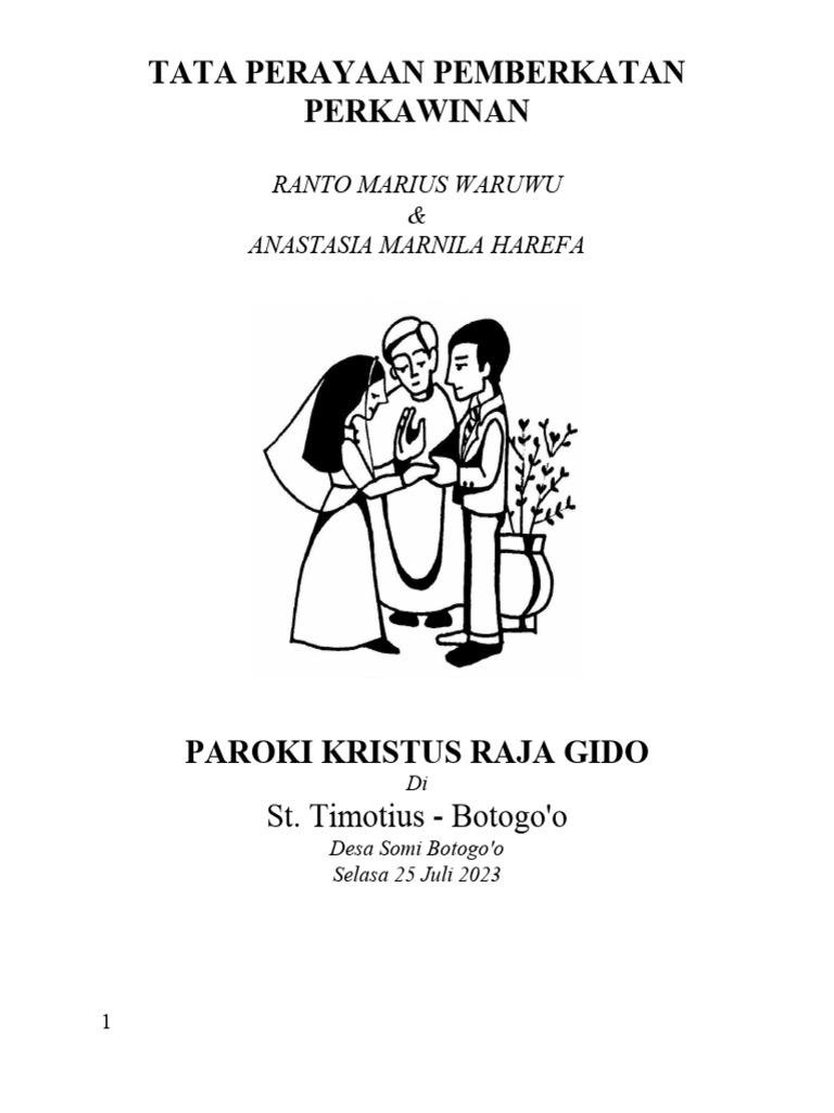 Pemberkatan Nikah Tanpa Ekaristi | PDF | Agama & Spiritualitas