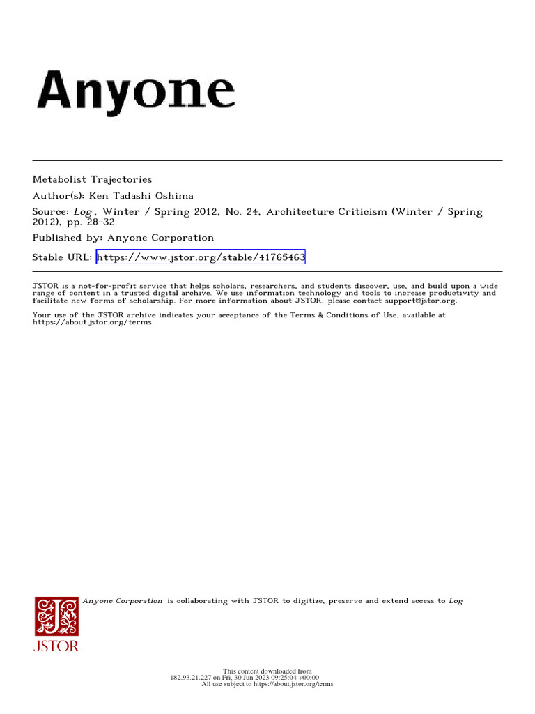 Metabolist Movement in Architecture | PDF | Art