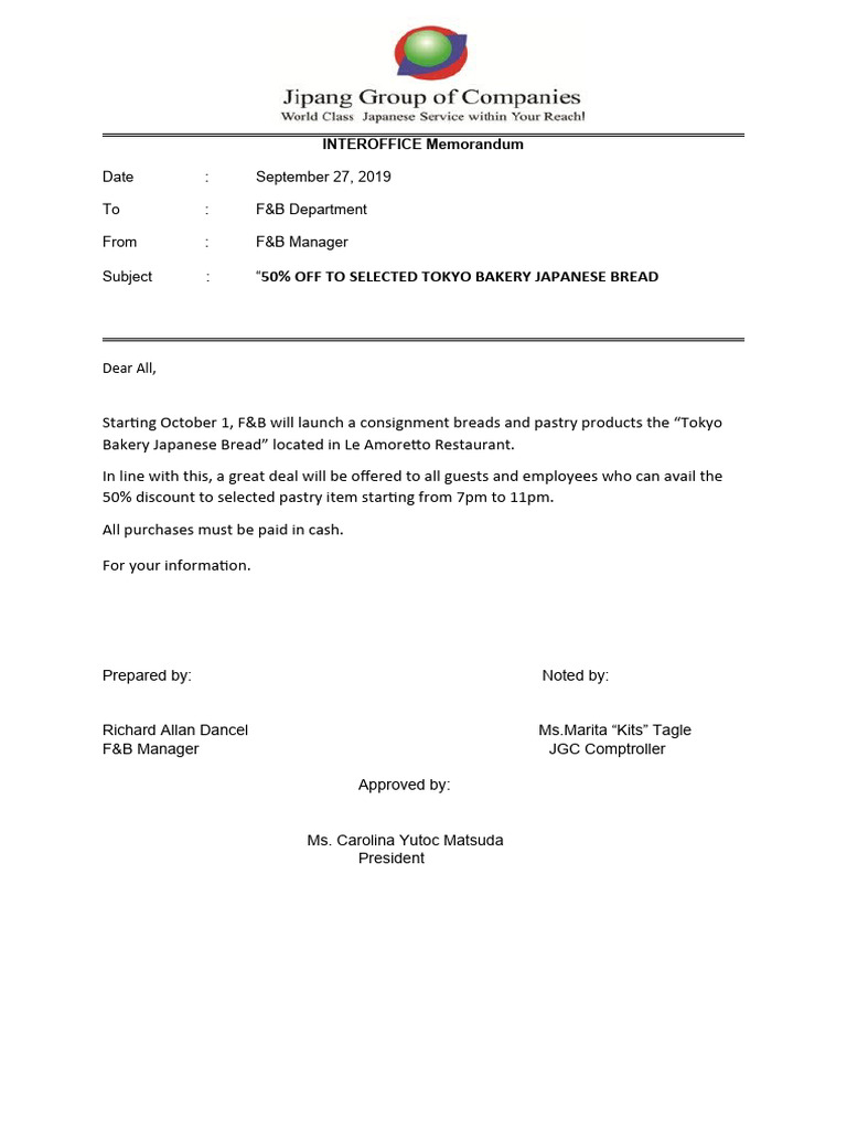 Memo Incentive | PDF