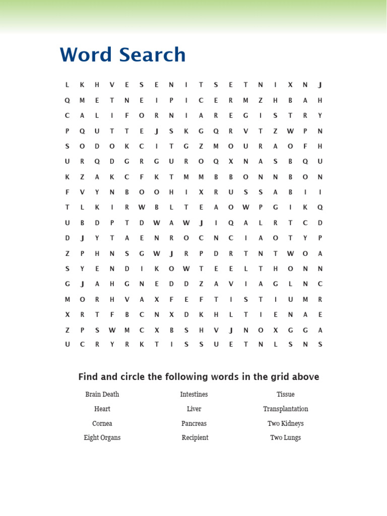 Activity WordSearch | PDF