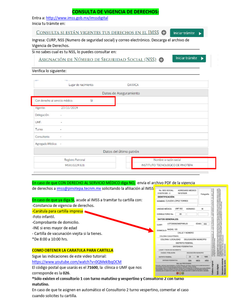 Carátula para Cartilla IMSS: Guía Rápida | PDF | Crecimiento personal y ...
