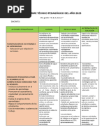 Informe Técnico Pedagógico 2025 - Primer Bimestre | PDF | Maestros | Enseñando