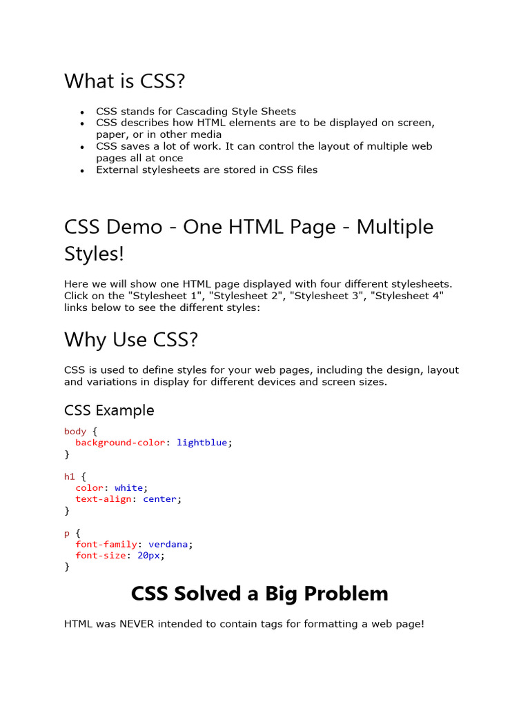 What Is CS1 | PDF | Html | Html Element