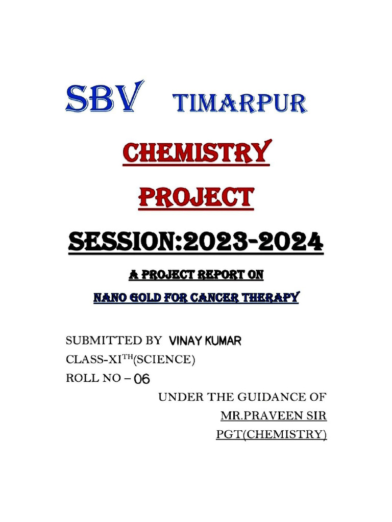 Chemistry Project 2 | PDF