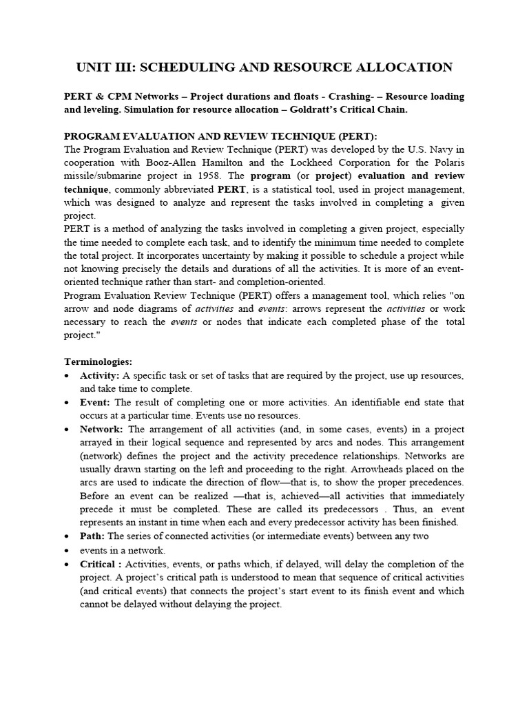 UNIT III Scheduling and Res Alloc | PDF | Systems Science | Business