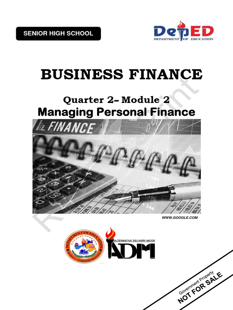 BusinessFinance12 Q2 Mod6 Managing-Personal-Finance V5 | PDF | Cost Of ...