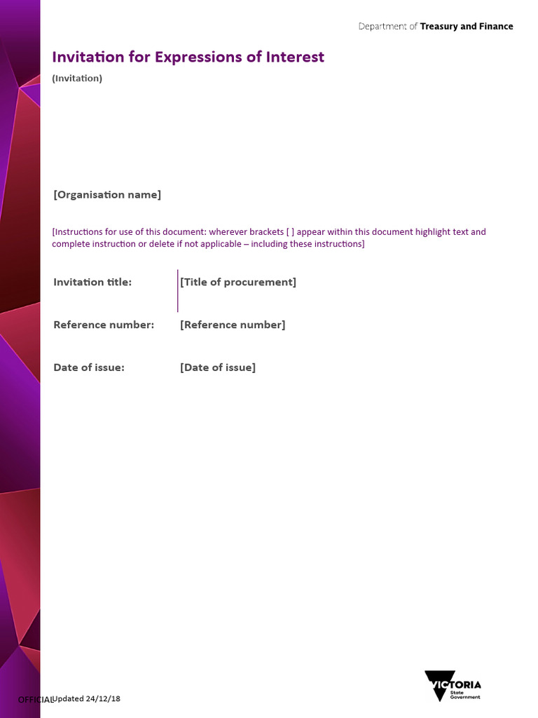 Expressions of Interest EOI Goods and Services | PDF | Justice | Crime ...