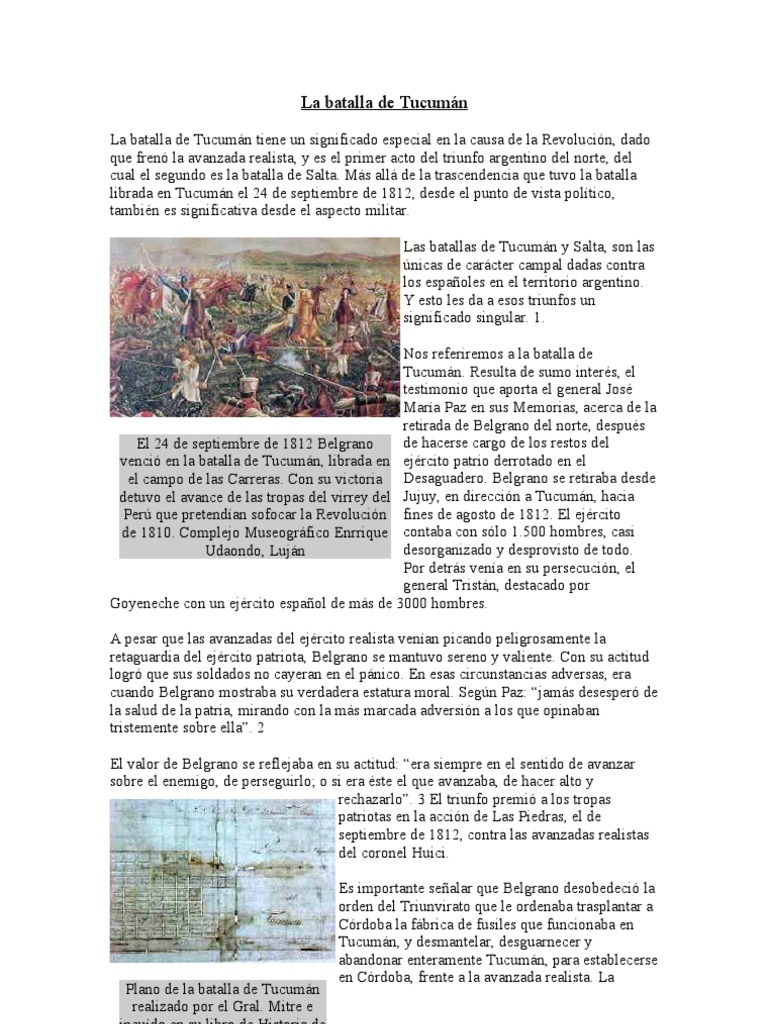 La Batalla de Tucumán | PDF | Militar | Operaciones militares