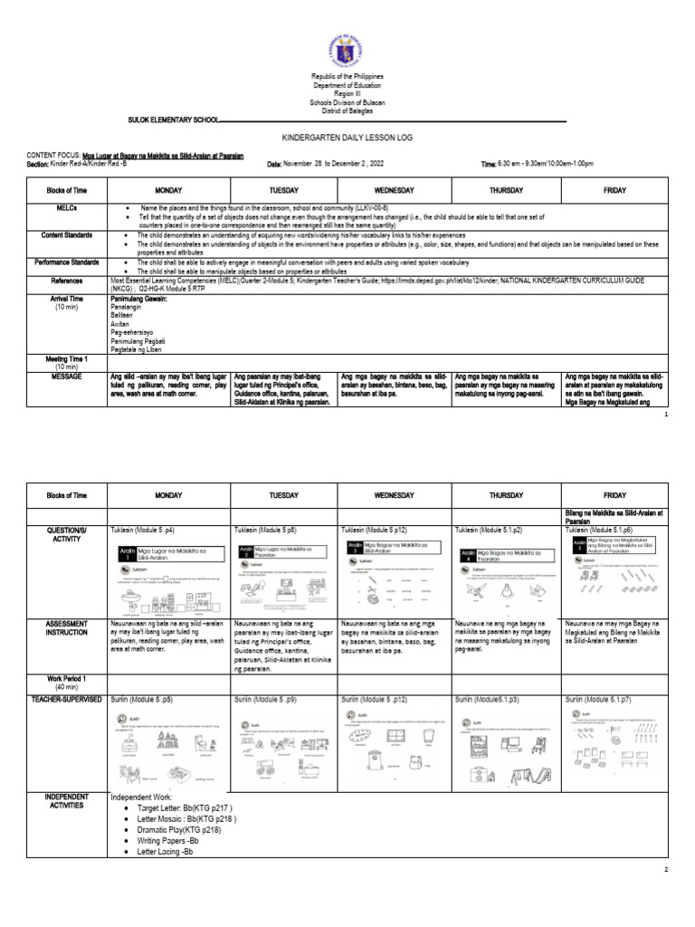 Q2Week 5 - DLL MELC Based | PDF | Learning | Behavior Modification
