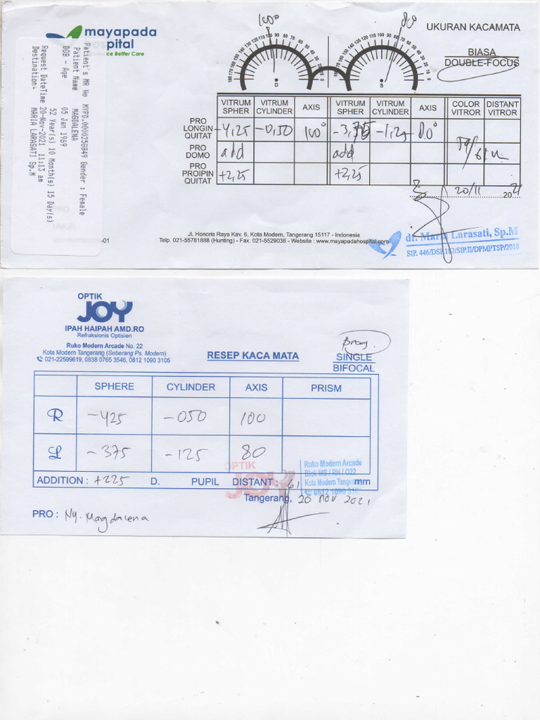 Ukuran Kacamata Magdalena9977 | PDF