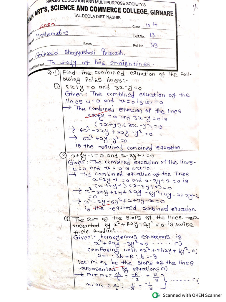 Math Practical No 13 Pdf