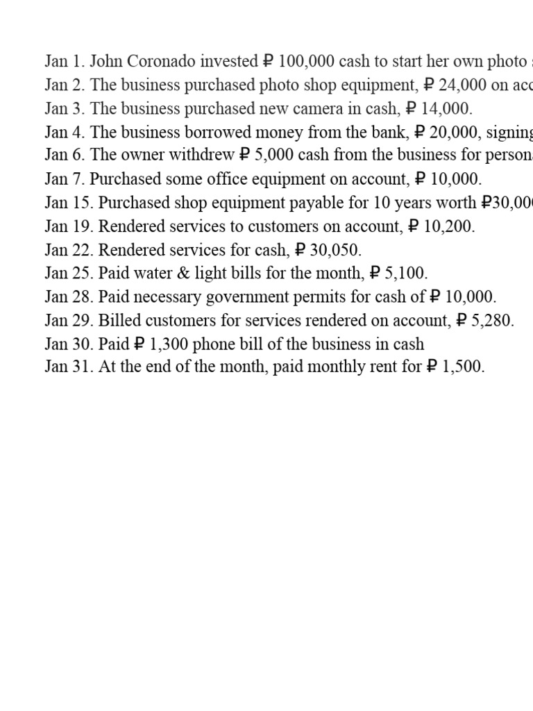 Problem Exercise #1 | PDF | Debits And Credits | Expense