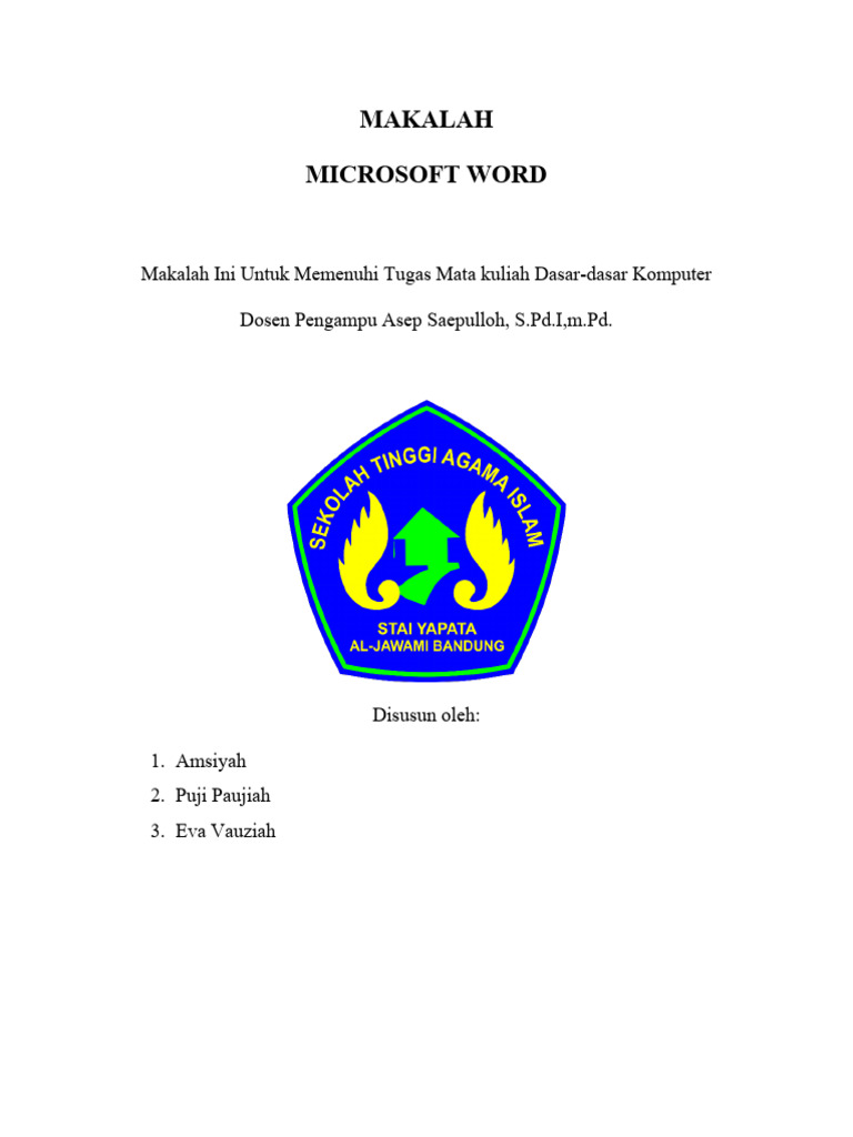 Makalah Microsoft Word | PDF | Seni | Komputer