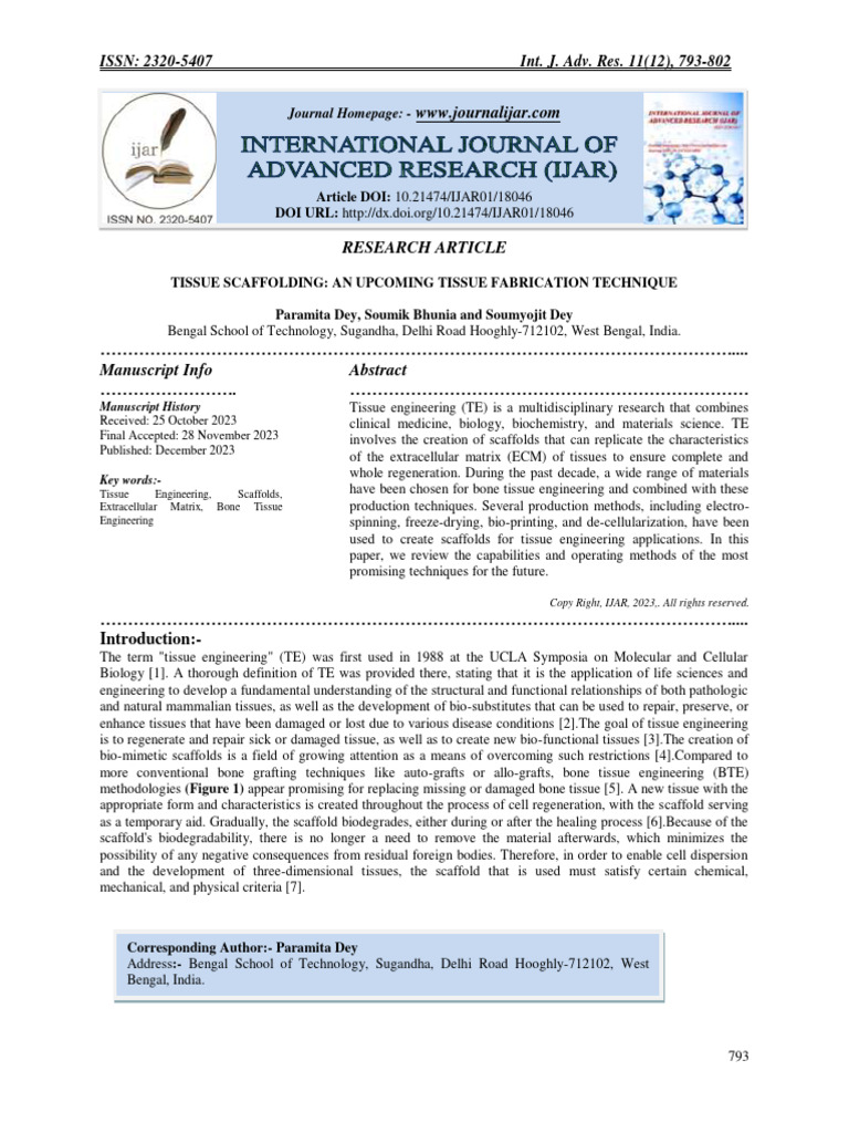 Scaffolding In Tissue Engineering | Step-by-Step Guide [8+ Images] (Jan ...