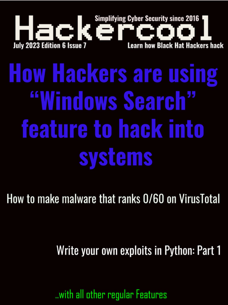 Sanet - St.hackercool Magazine - July 2023 | PDF