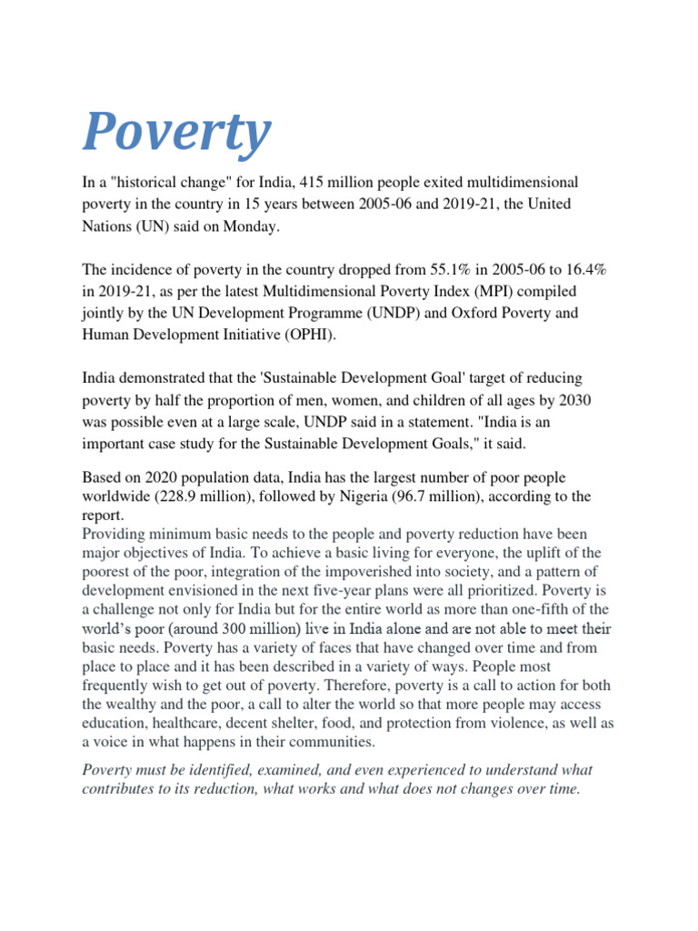 Poverty and Unemployment | Download Free PDF | Unemployment | Poverty
