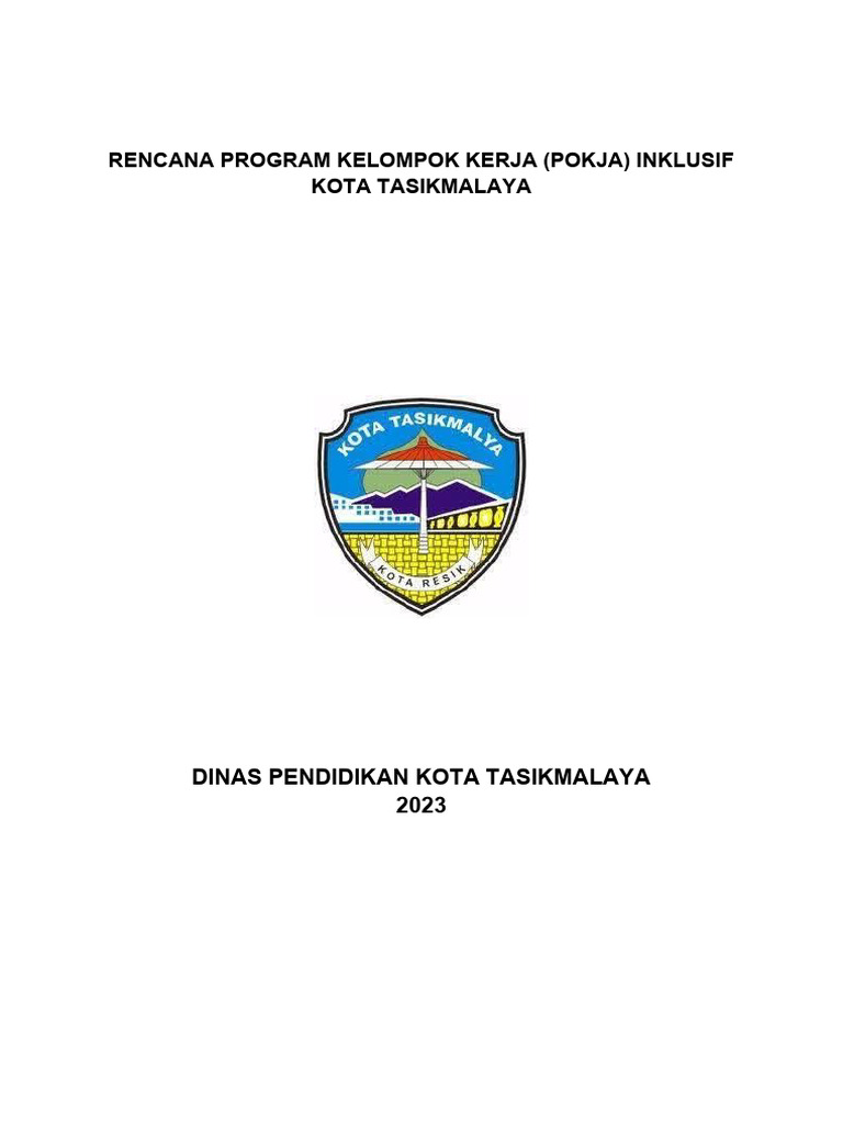 Rencana Program Kelompok Kerja (Pokja) Inklusif | PDF