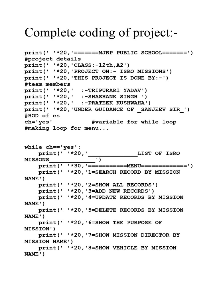 Class 12 Computer Science Project | PDF | Data Management | Data ... Class 12 Computer Science Project | PDF | Data Management | Data ...