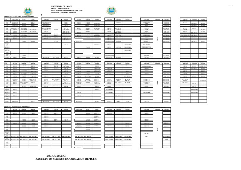 Nov 24TH Final First Semester Exam Timetable Faculty of Science 2022-2023 | PDF | Schools ...