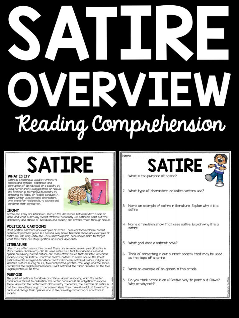 Reading Comprehension | PDF | Satire