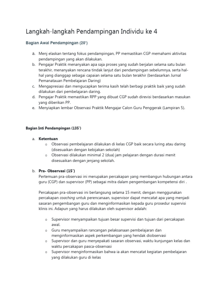 Langkah - Langkah Pendampingan | PDF