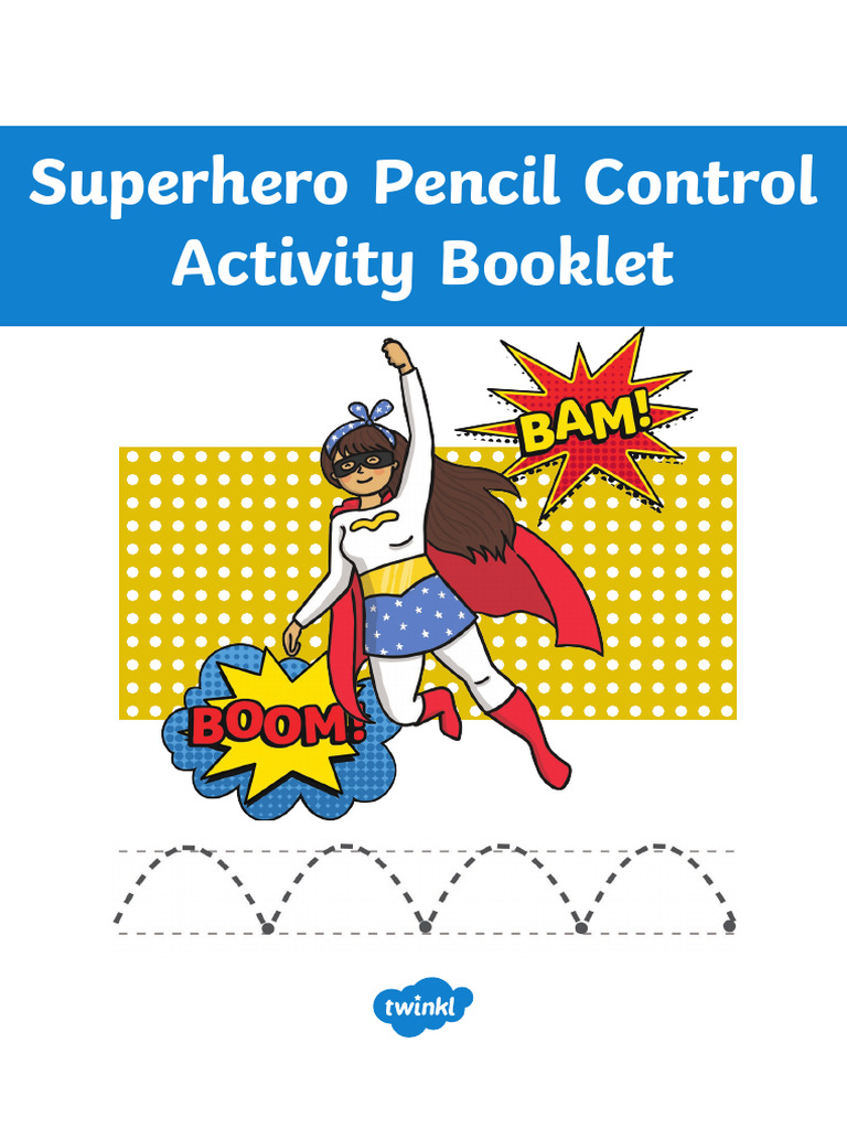 English Superhero Pencil Control | PDF