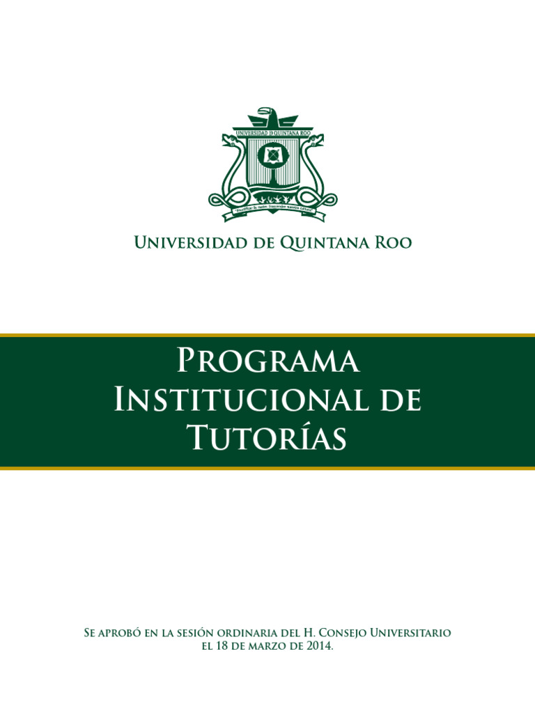 Programa Institucional de Tutorias | PDF | Maestros | Aprendizaje Programa Institucional de Tutorias | PDF | Maestros | Aprendizaje