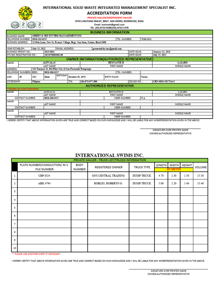 Accreditation Form | PDF