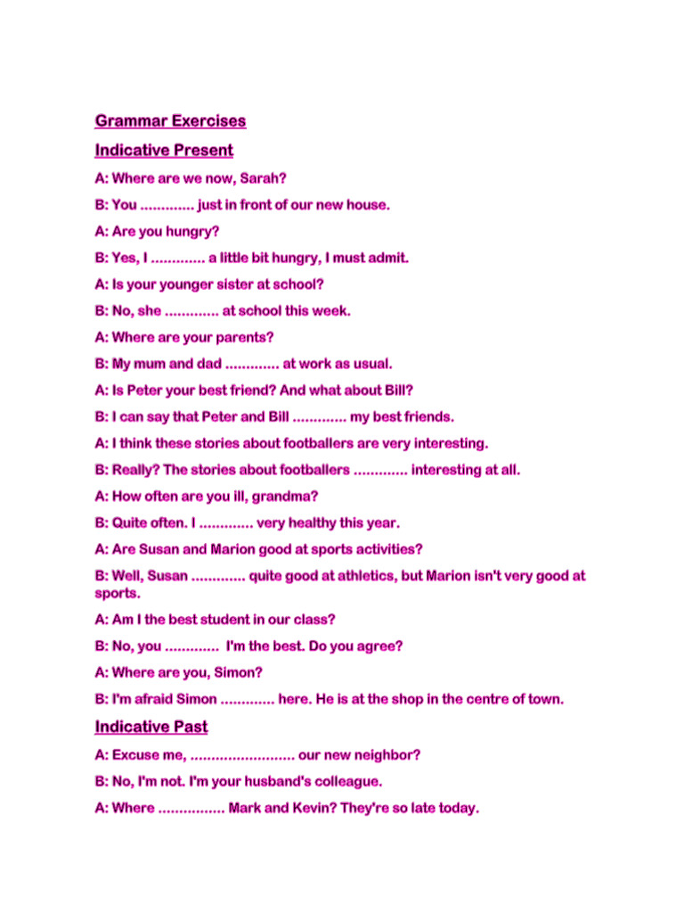 Grammar Exercises | PDF