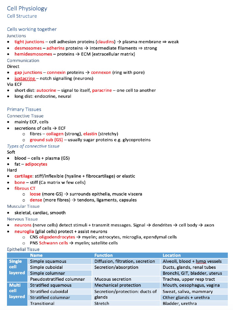 Cell Physiology | PDF