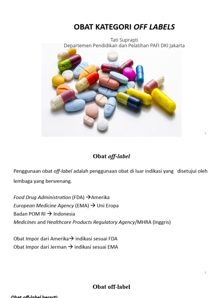 Penggunaan Obat Off-Label: Risiko dan Manfaat | PDF