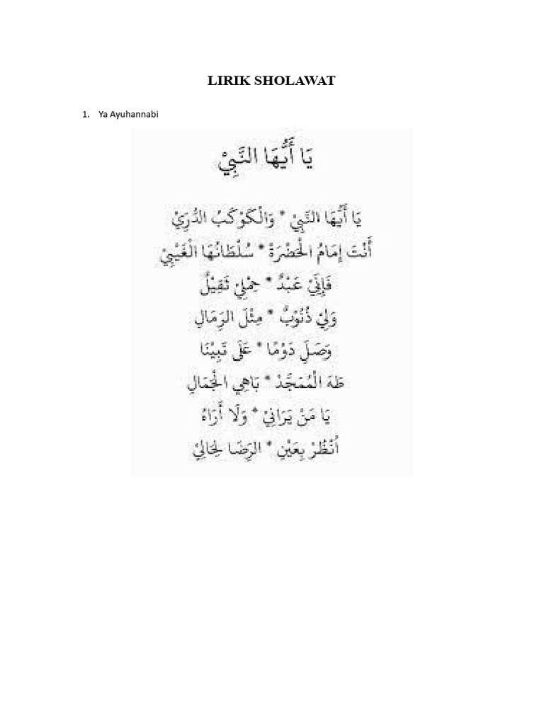 Lirik Sholawat | PDF
