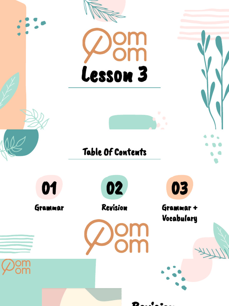 Foundation - Lesson 3 - Action Verbs+Present Simple | PDF