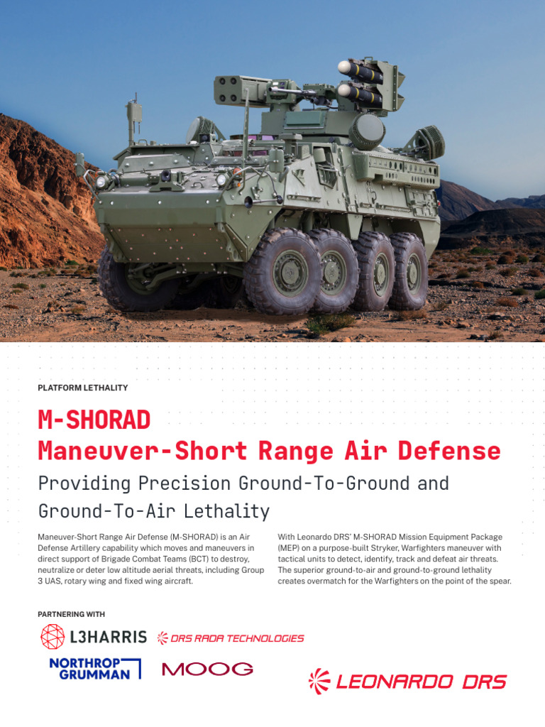 M Shorad Datasheet | Download Free PDF | Military Science | Military ...