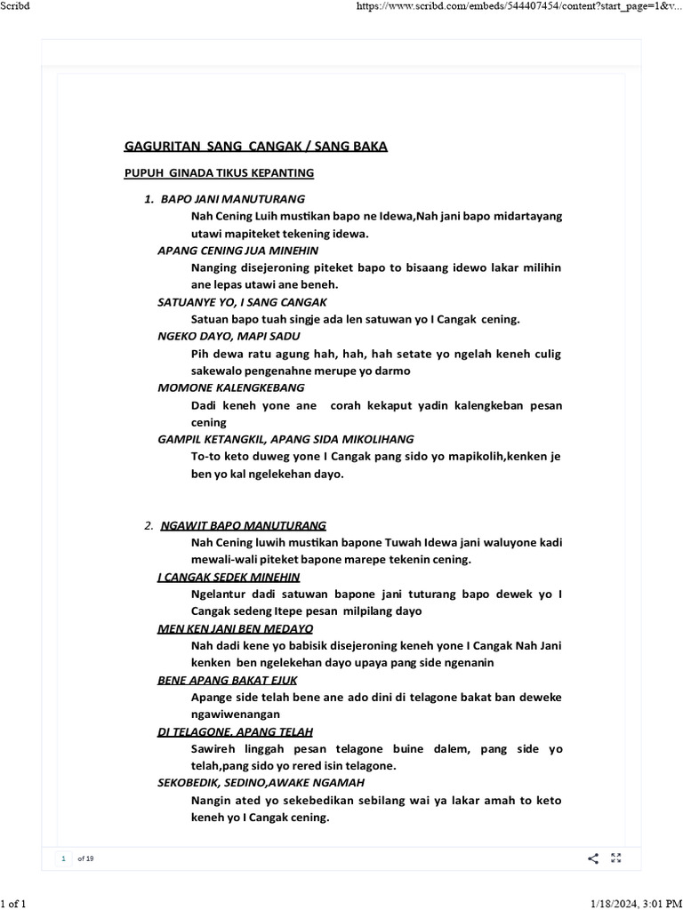 Geguritan Pak Gusti | PDF