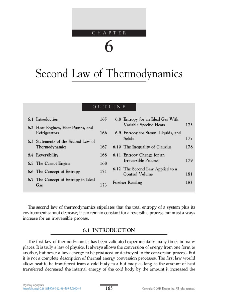 Second Law | PDF | Heat | Second Law Of Thermodynamics