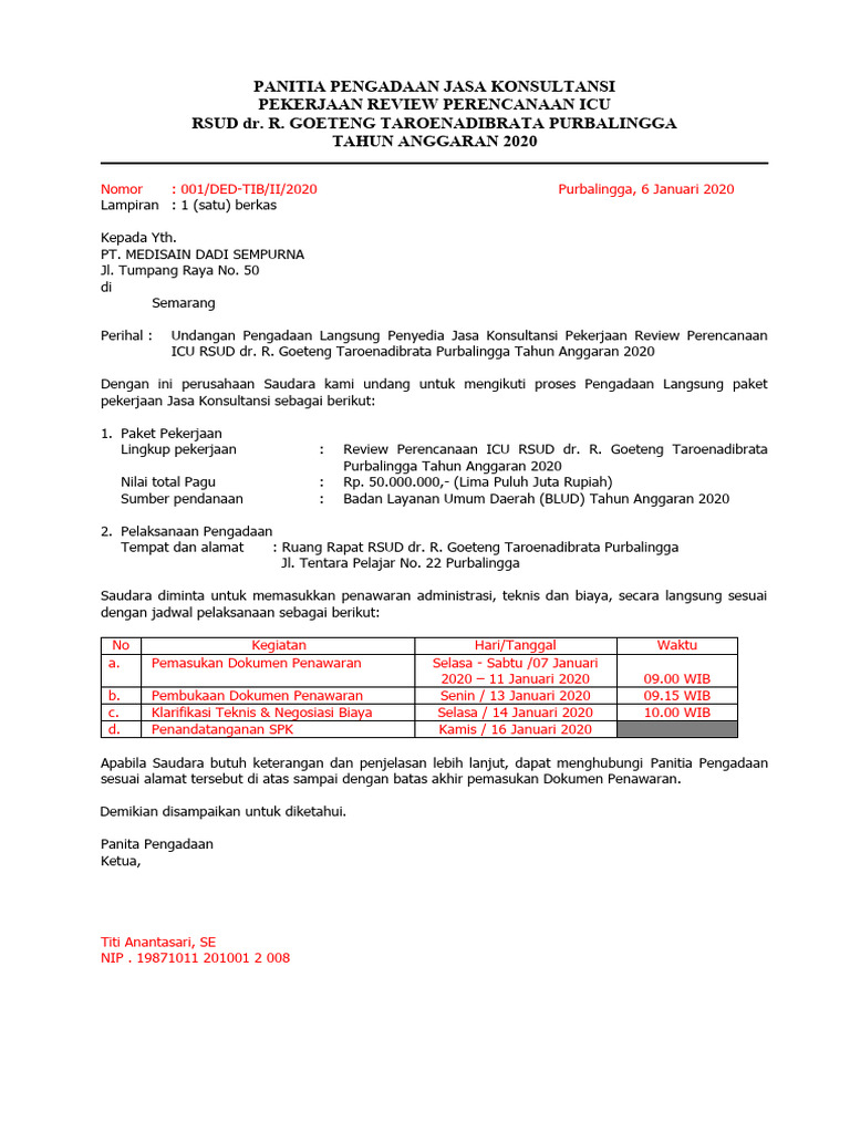 Contoh Dokumen Proses Pengadaan Pt Medisain Pdf
