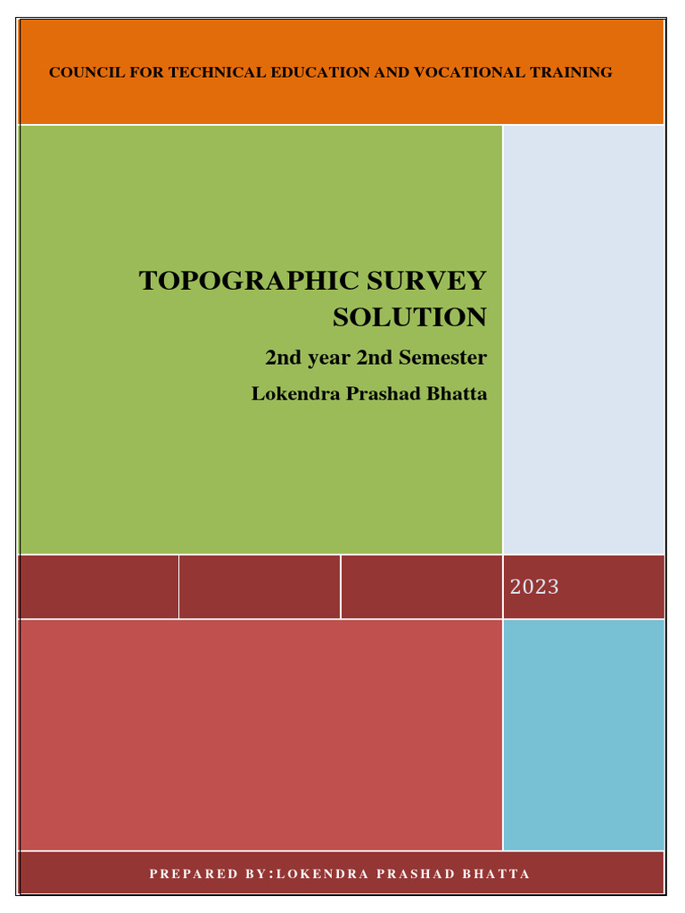 Topographic Survey Solution 4th | PDF | Contour Line | Surveying