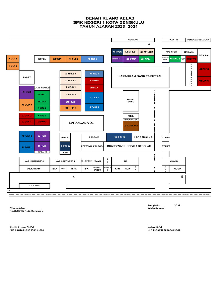 Denah Kelas 2023 - 2024 | PDF