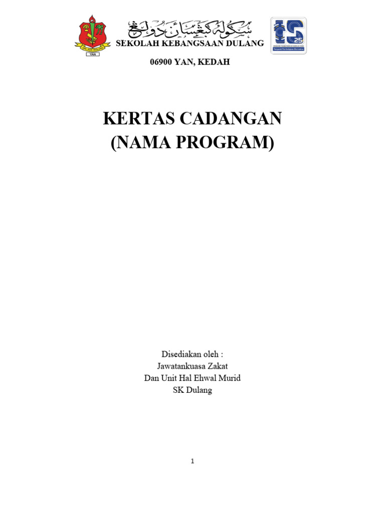 CONTOH KERTAS CADANGAN SKD | PDF