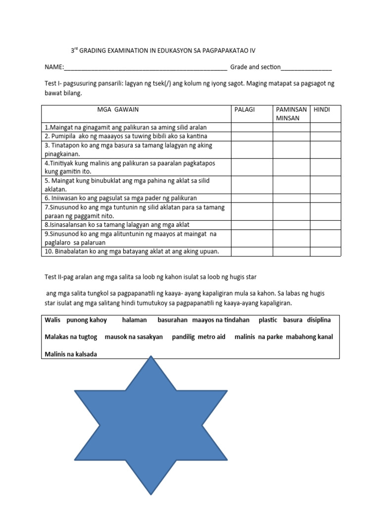 3rd Grading in ESP | PDF