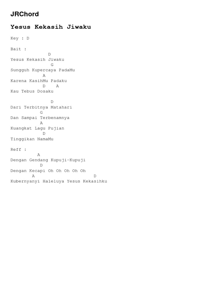 Yesus Kekasih Jiwaku | PDF